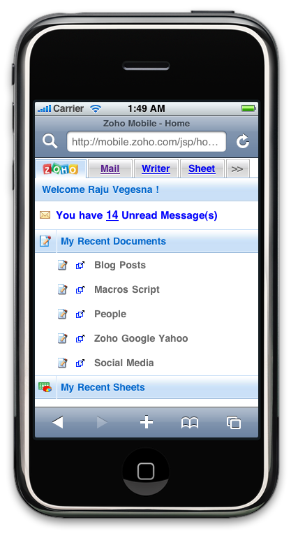 Zoho for iPhone - Redesigned - Zoho Blog